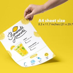 Lemonade Stand Pretend Play Printable Kit, Dramatic Play Menu, Summer ...