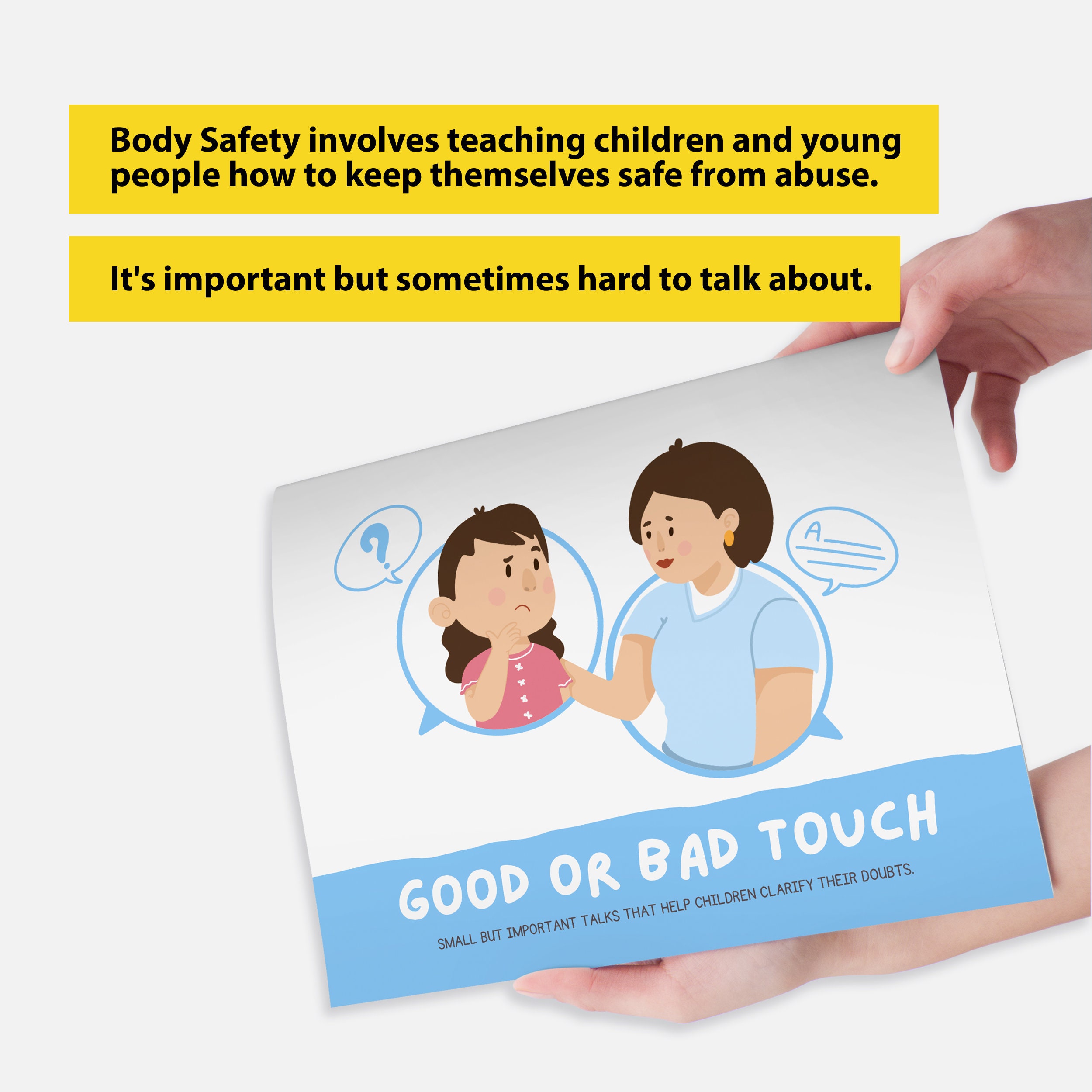 Good and Bad Touch Learning Printable Booklet, Teaching Body Safety to ...