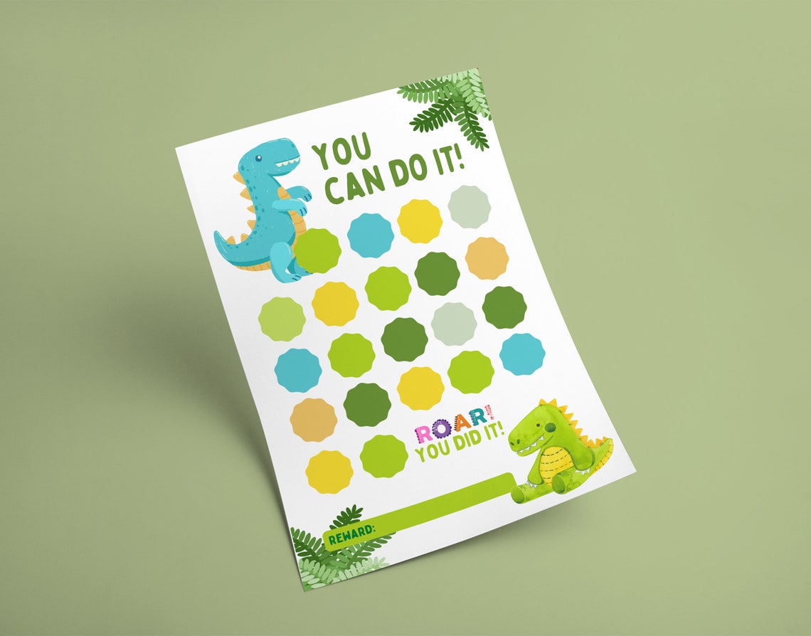 Dinosaur Reward Chart Printable, Dinosaur Chore Chart, Dinosaur ...