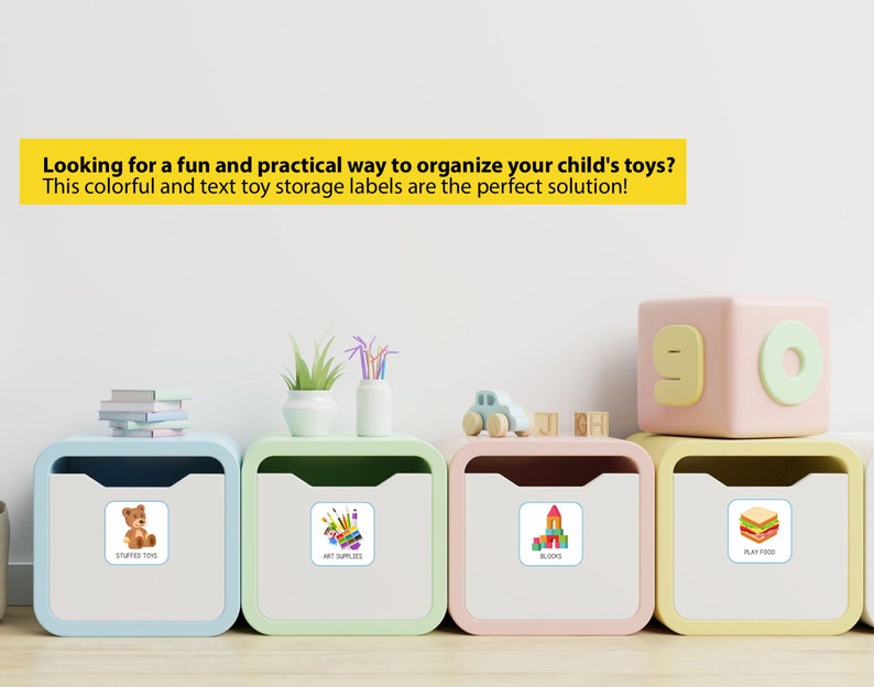 Printable Playroom Toy Labels: Illustrated Storage Organizer (PDF ...