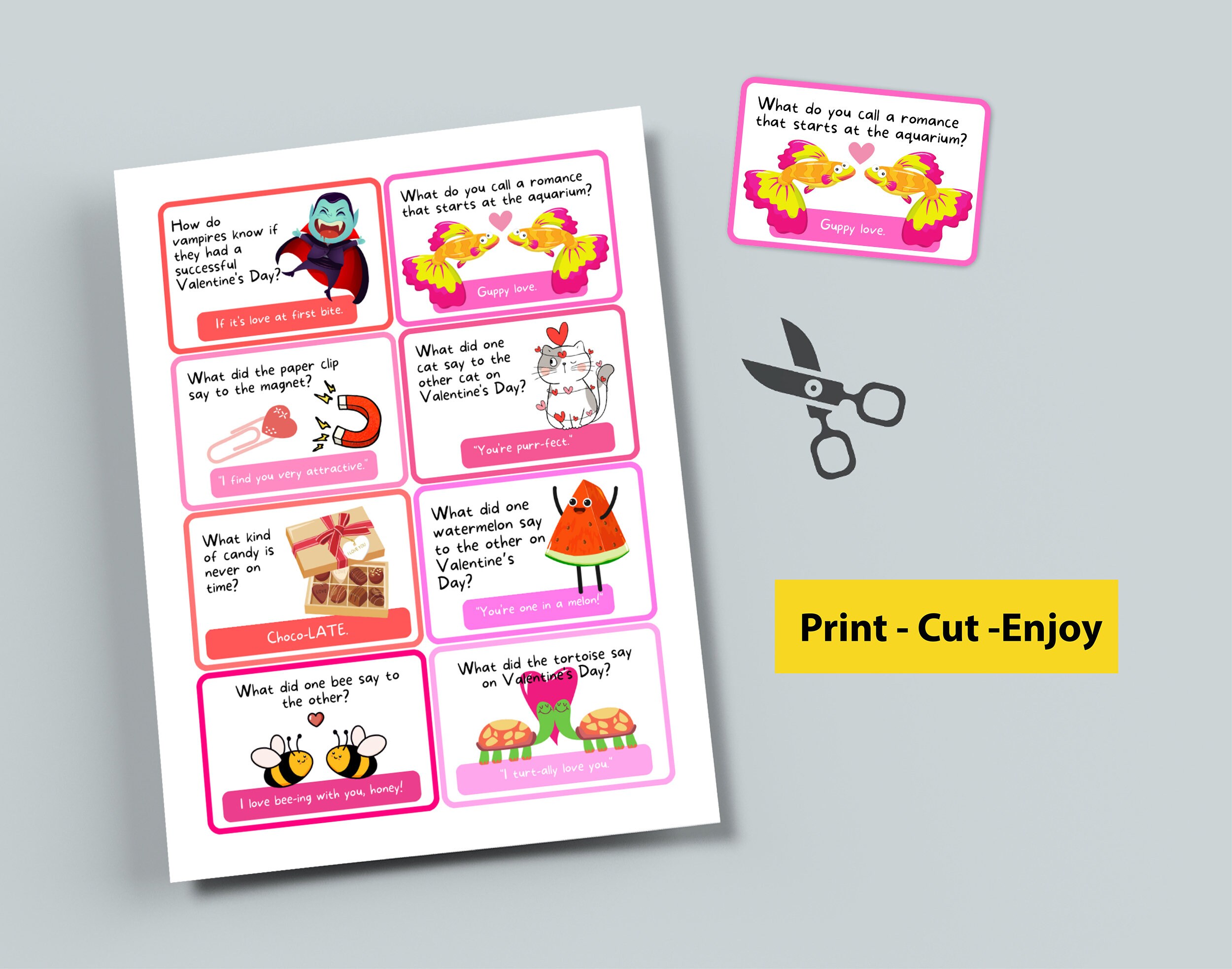 Printable Valentine's Day Jokes for Lunchbox for Kids, Lunchbox Notes ...