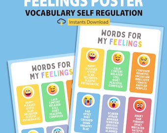 Zones of Regulation Poster, Feelings Poster, Emotions Wheel, Calm ...