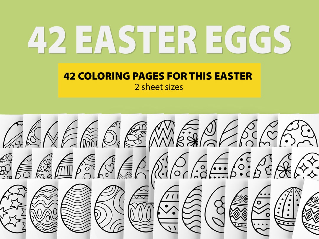 Easy Easter Egg Coloring Pages Printable, Easter Coloring Sheets ...