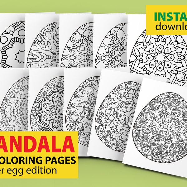 Mandala Easter Egg - Etsy