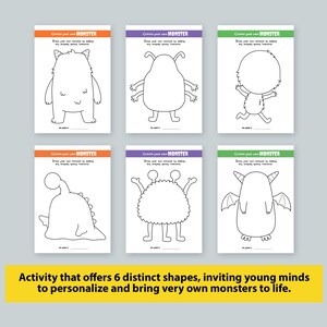 Create Your Own Monster Printable: Halloween Coloring Activity (PDF ...