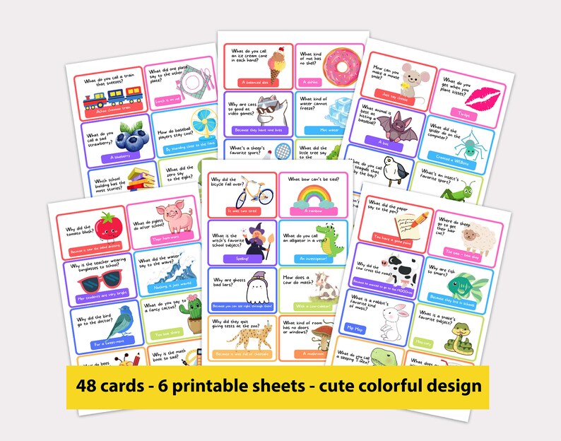 Funny Lunch Box Notes for Kids: Printable Jokes (PDF Download A4/letter ...