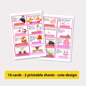 Printable Valentine's Day Jokes for Lunchbox for Kids, Lunchbox Notes ...