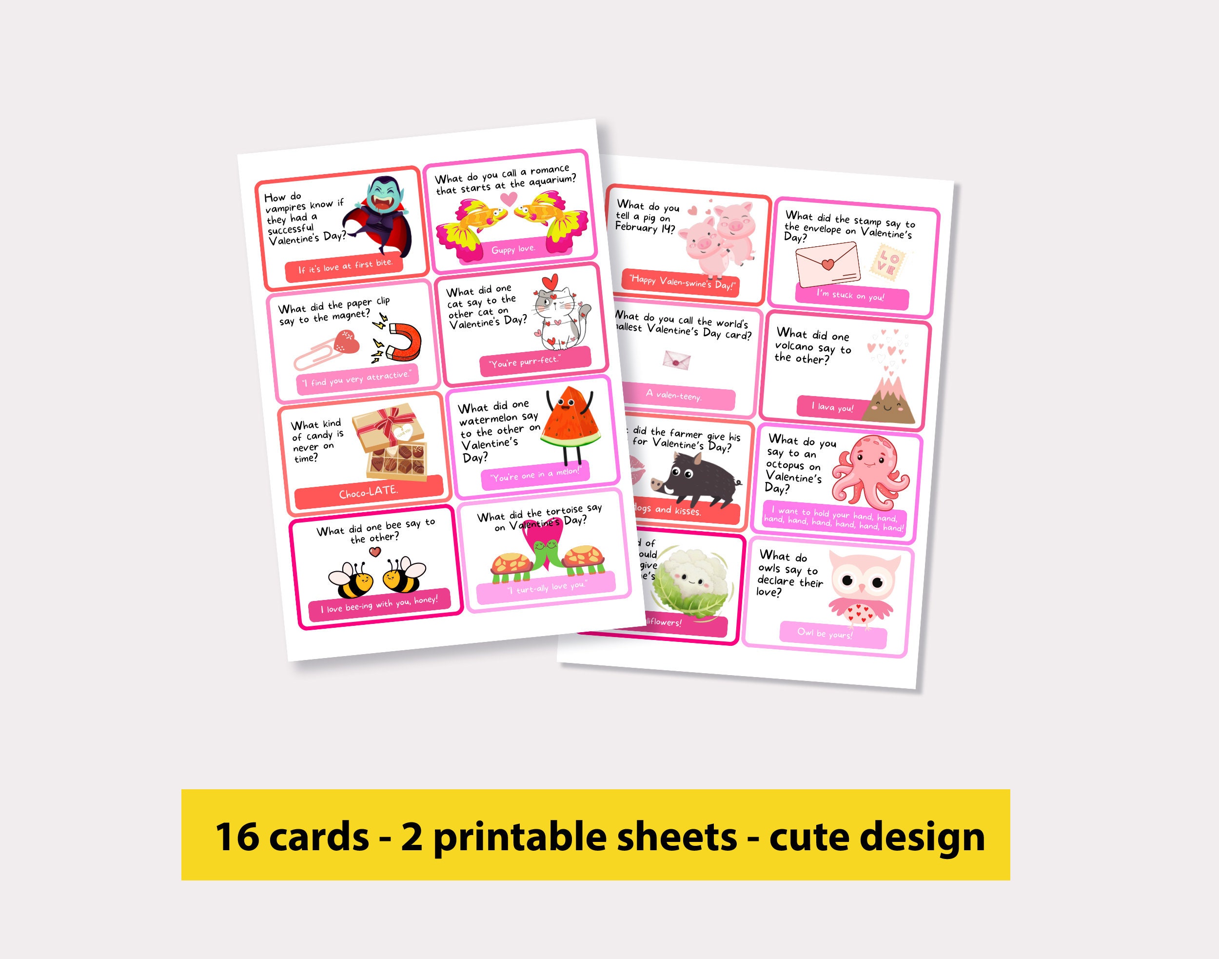 Printable Valentine's Day Jokes for Lunchbox for Kids, Lunchbox Notes ...