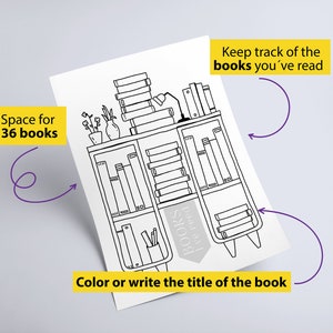 Printable Bookshelves Book Tracker, Reading Log, Books to Read, Book ...