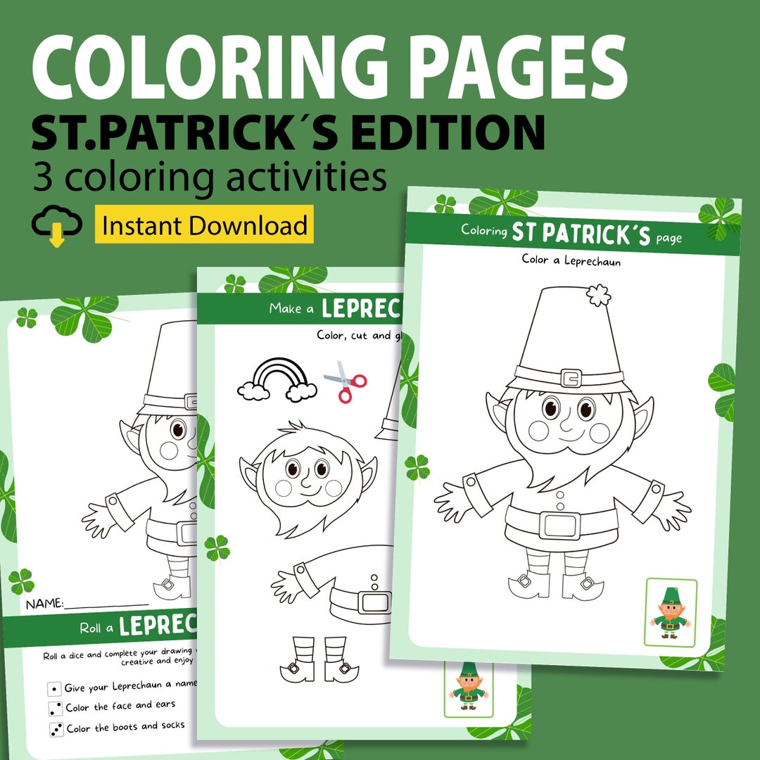 St. Patrick's Coloring Pages Printable, St. Patrick's Games, St ...