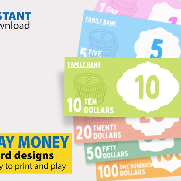 Play Money - Etsy