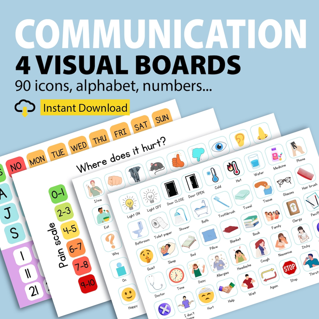 Communication Board for Hospital Printable, Resident Care, Limited ...