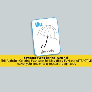 Alphabet Coloring Printable, ABC Alphabet Flash Cards, Preschool ...