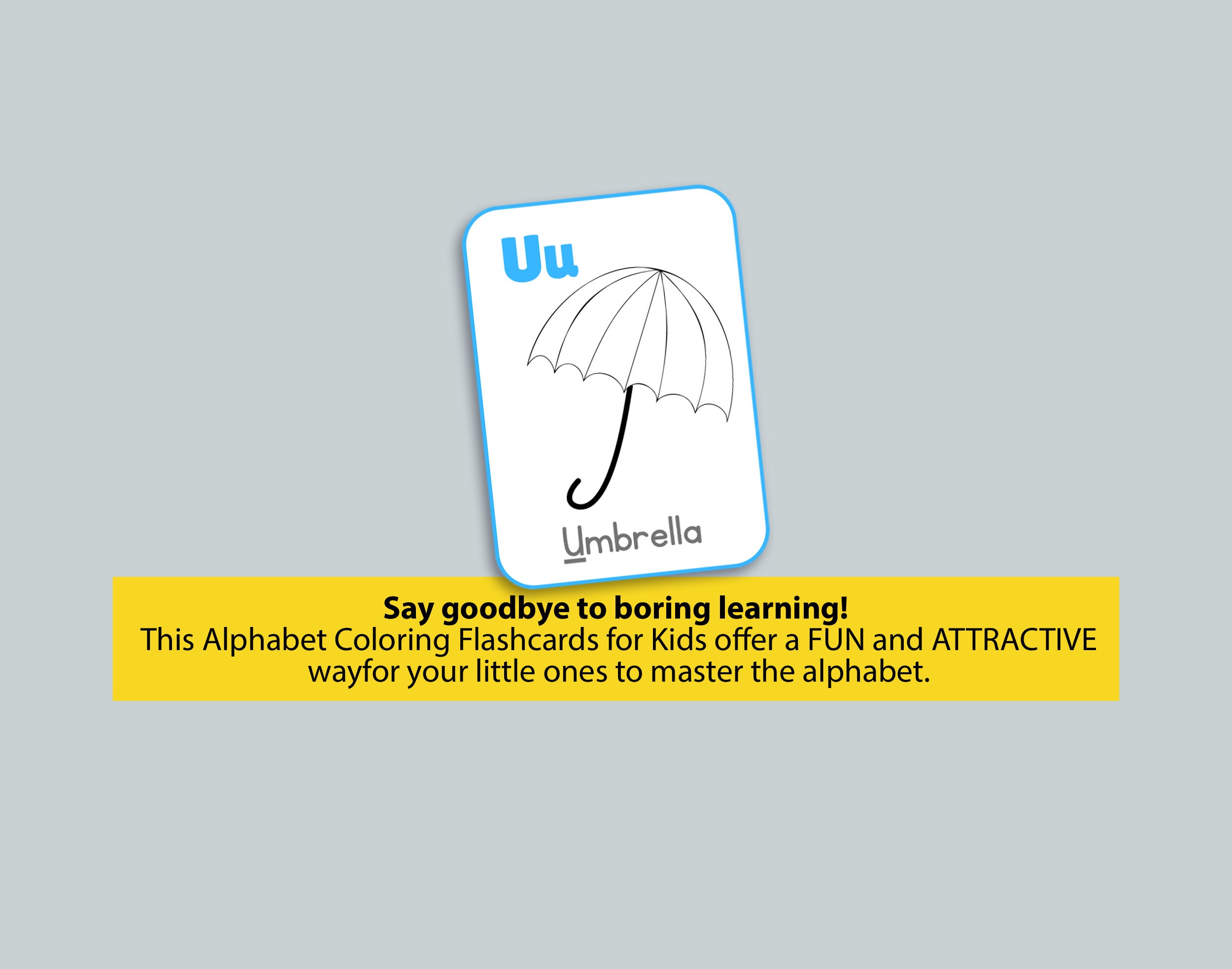 Alphabet Coloring Printable, ABC Alphabet Flash Cards, Preschool ...