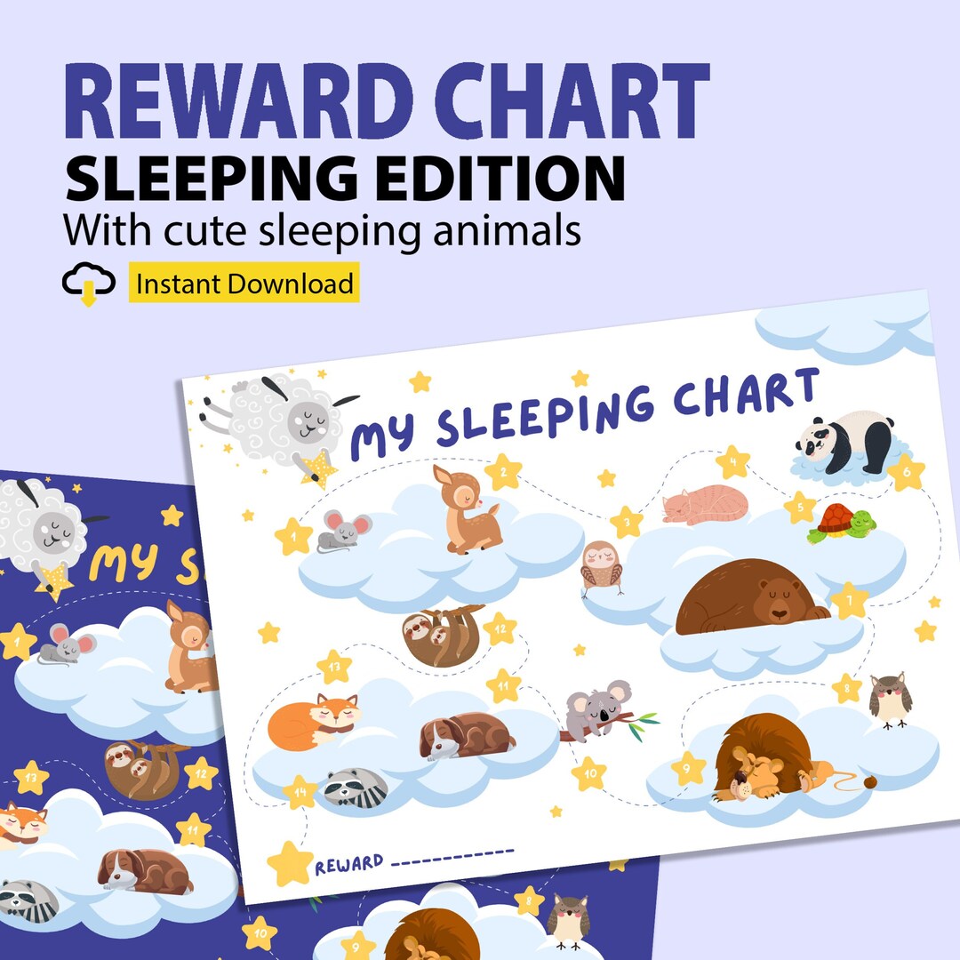 Stay in Bed Reward Chart Printable, Bedtime Chart, Nighttime Chart ...