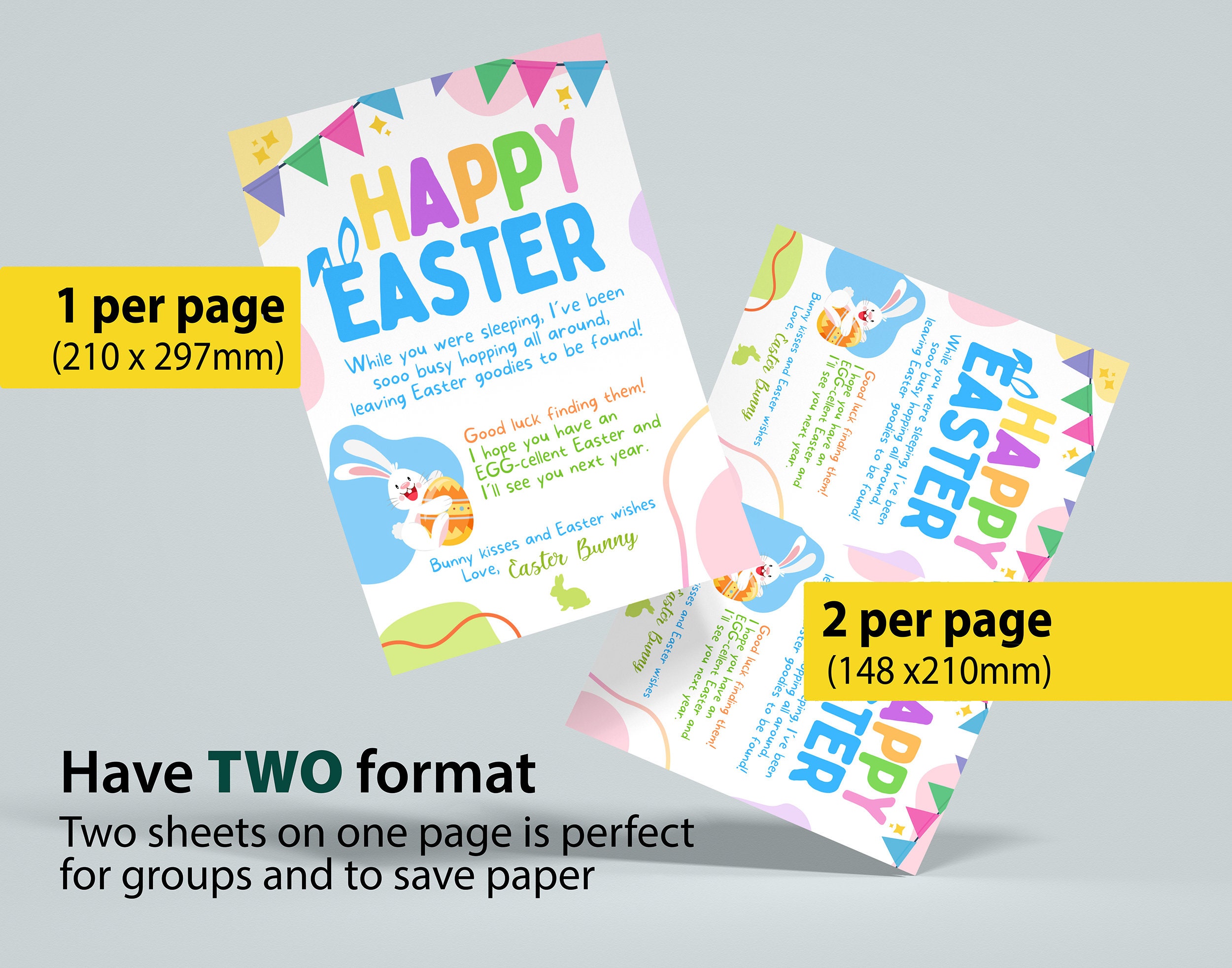 Printable Easter Bunny Letter, Easter Basket Stuffers, Easter Bunny ...