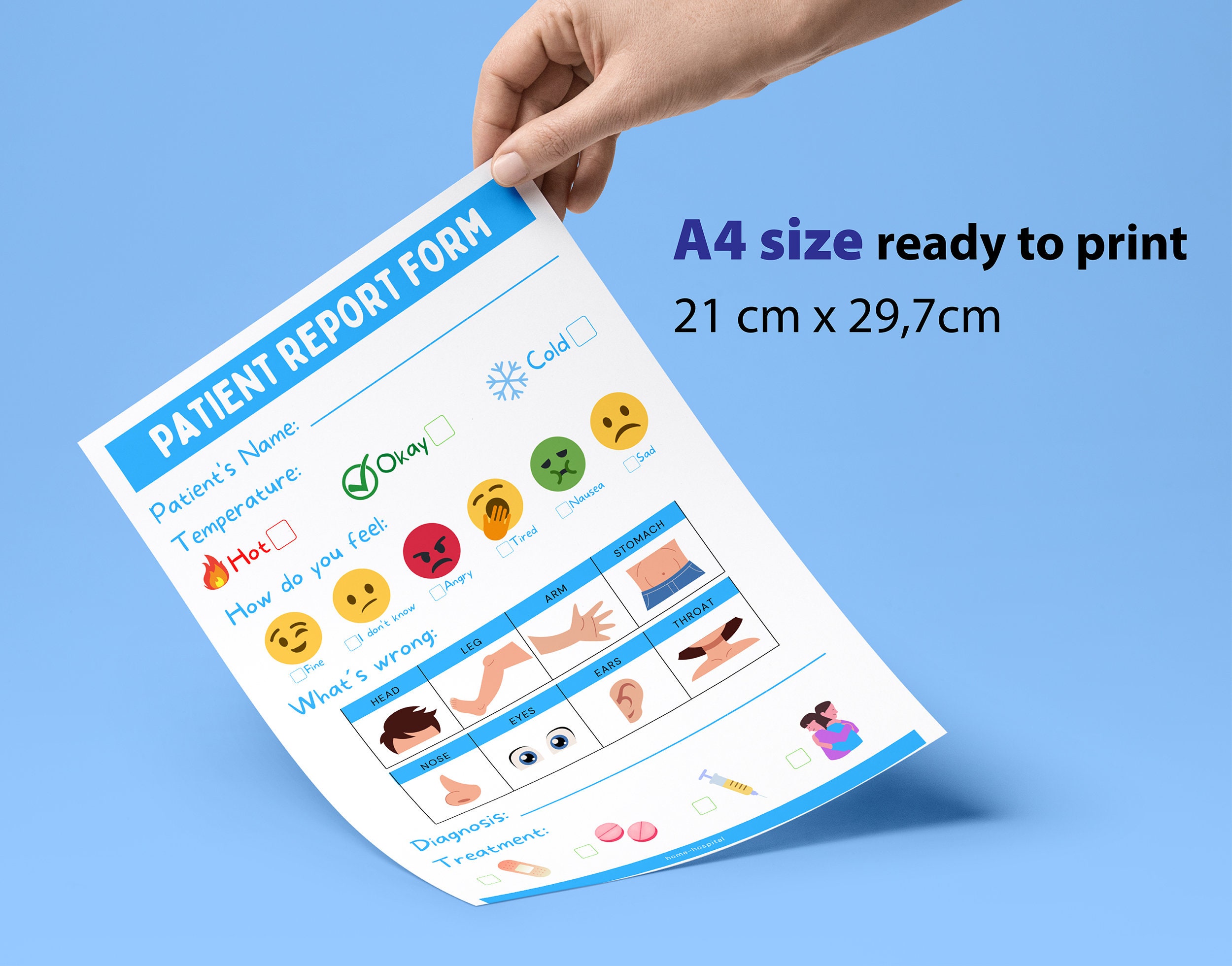 Doctors and Nurses Pretend Play Printable for Kids, Doctor Forms ...