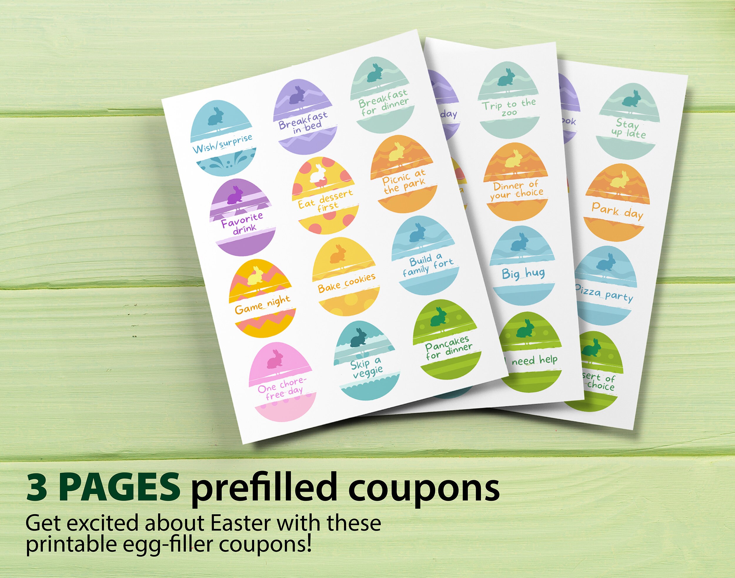 Easter Coupons for Kids Printable, Easter Hunt Coupons, Easter Egg ...