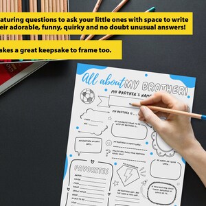 All About My Brother Printable Interview, Siblings Questionnaire ...