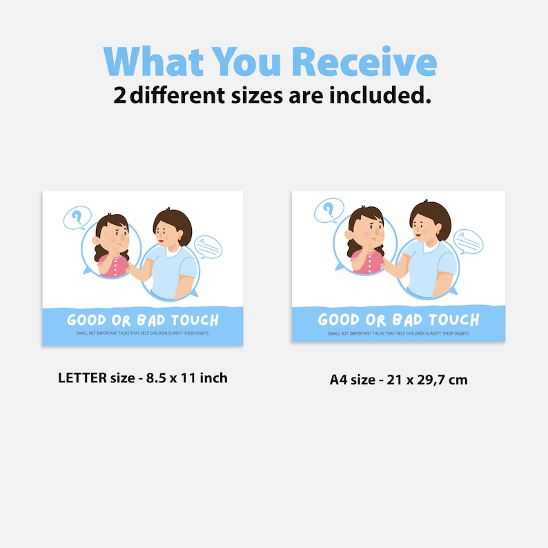 Good and Bad Touch Learning Printable Booklet, Teaching Body Safety to ...