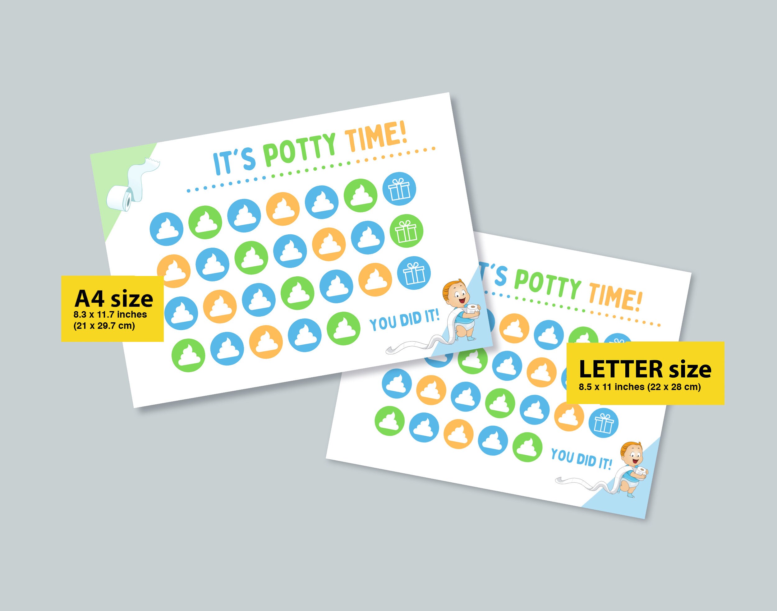 Printable Potty Training Chart Boy Reward Chart Instant - Etsy