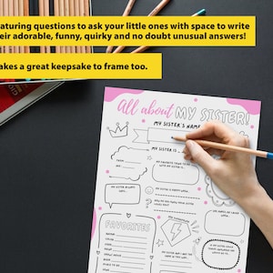 All About My Sister Printable Interview, Siblings Questionnaire ...
