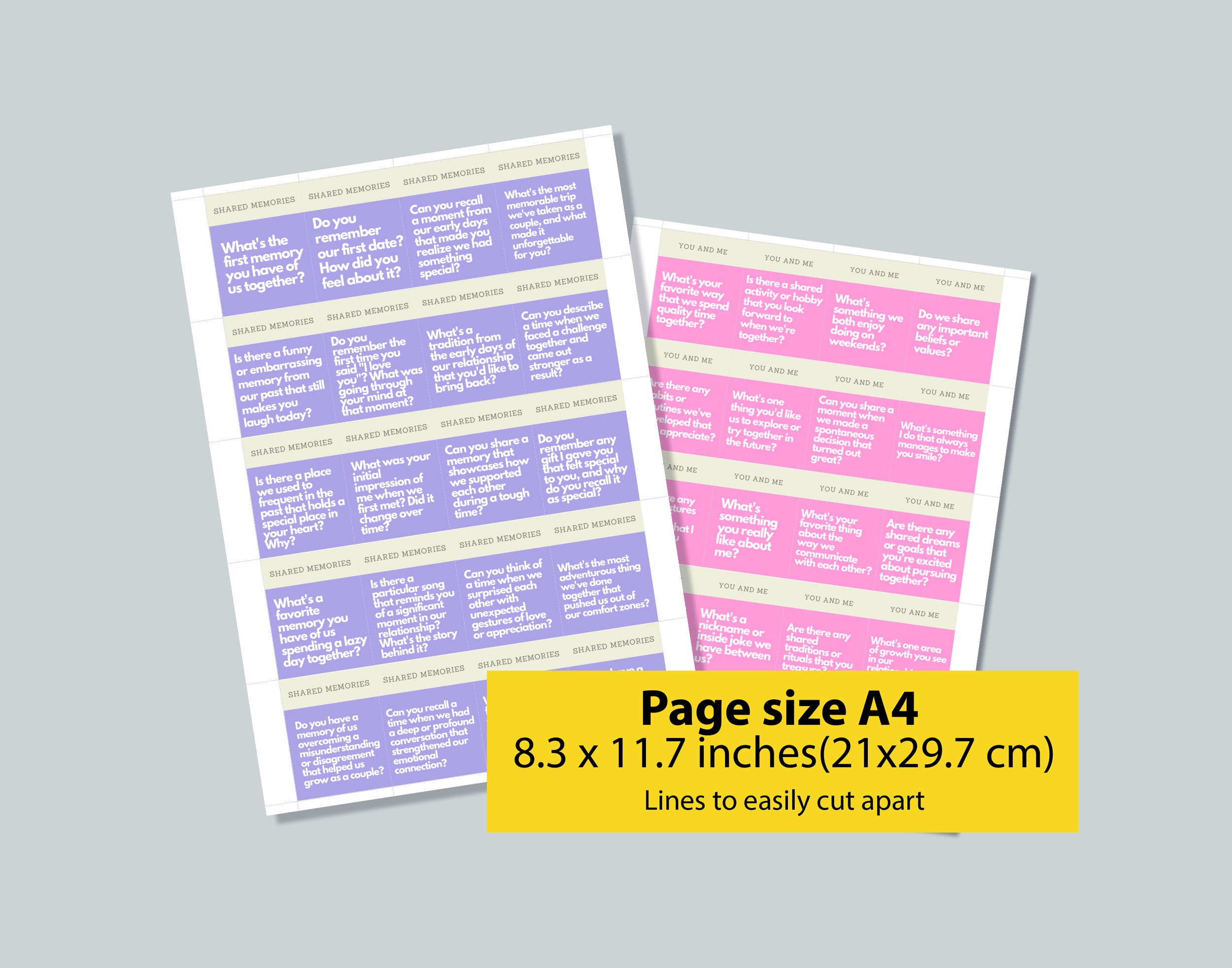 220 tarjetas de conversación imprimibles para parejas, iniciadores de ...