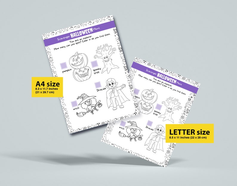 Halloween Coloring Scavenger Hunt Printable, Halloween Treasure Hunt ...
