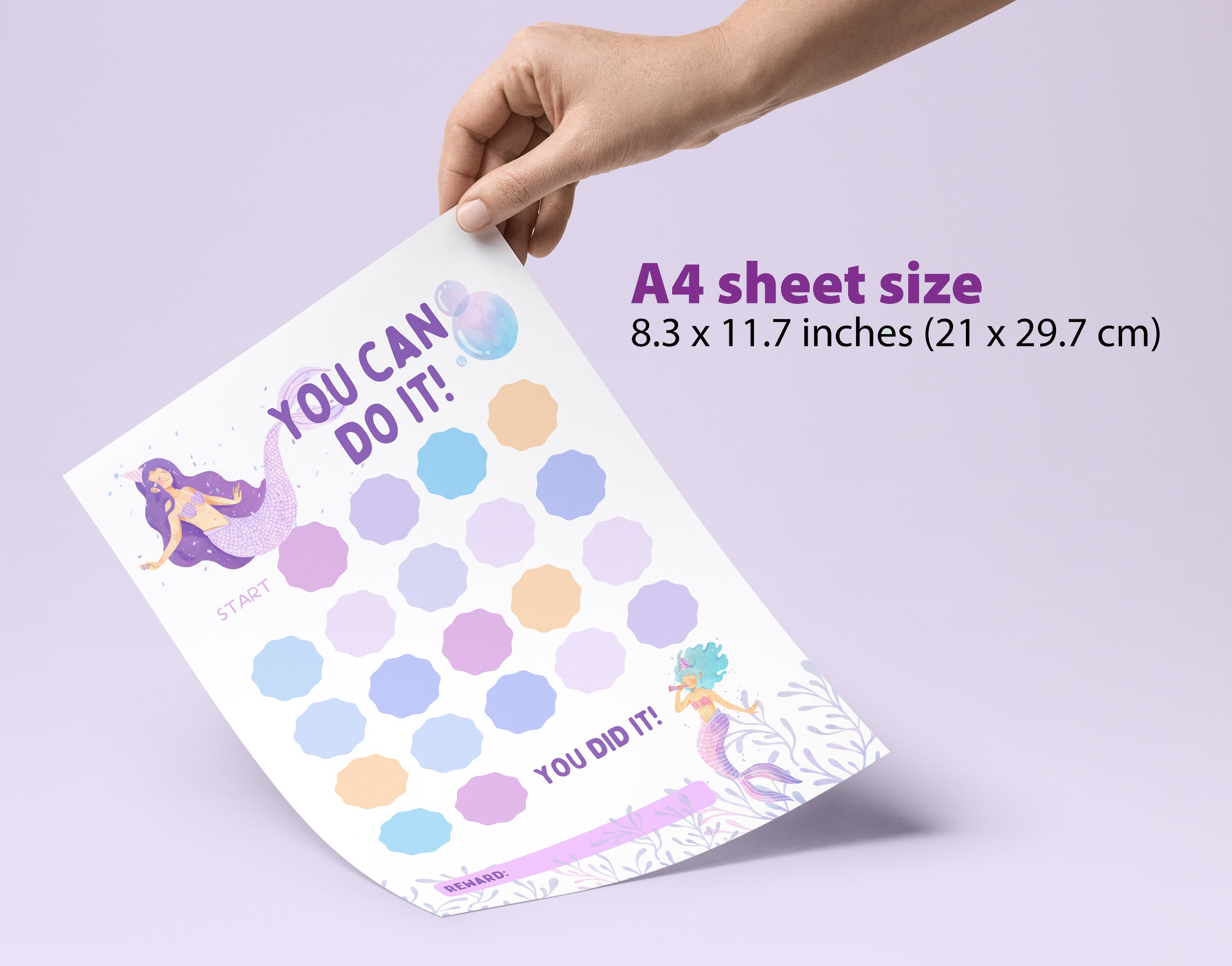 Printable Mermaid Reward Chart , Mermaid Behavior Chart, Daily Chore ...