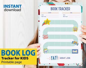 Printable Summer Reading Tracker for Kids Summer Reading Log - Etsy