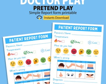 Printable Doctor Dramatic Play for Kids, Preschool Digital Download ...
