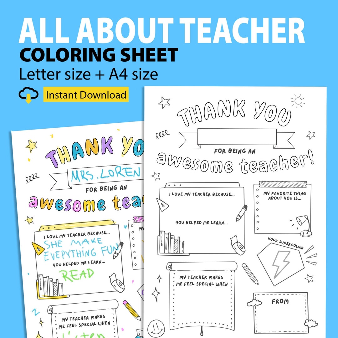 Teacher Appreciation Gift, Teacher Appreciation Week, All About Teacher ...