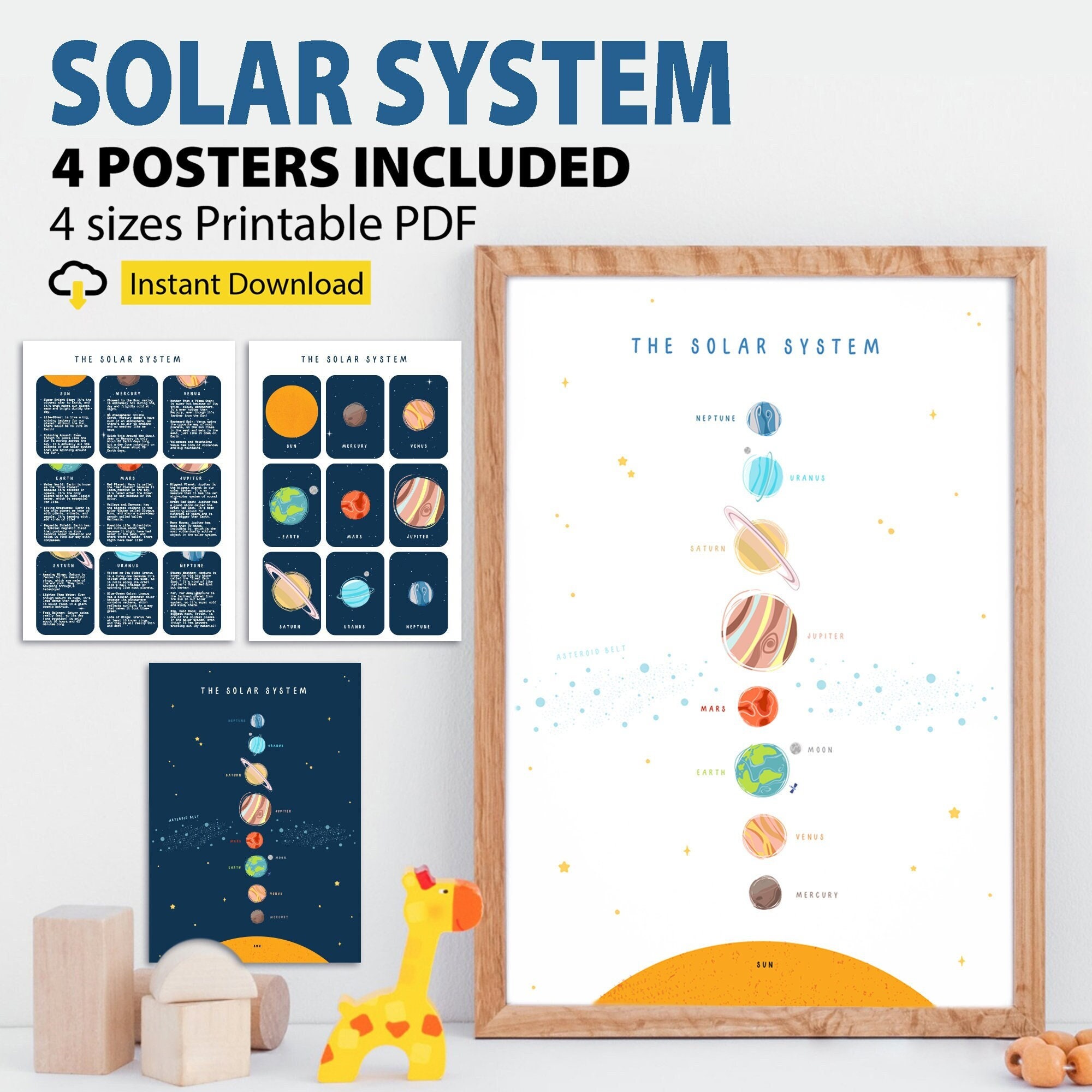 Solar System Printable Bundle, Solar System Kids Activity, Learning ...