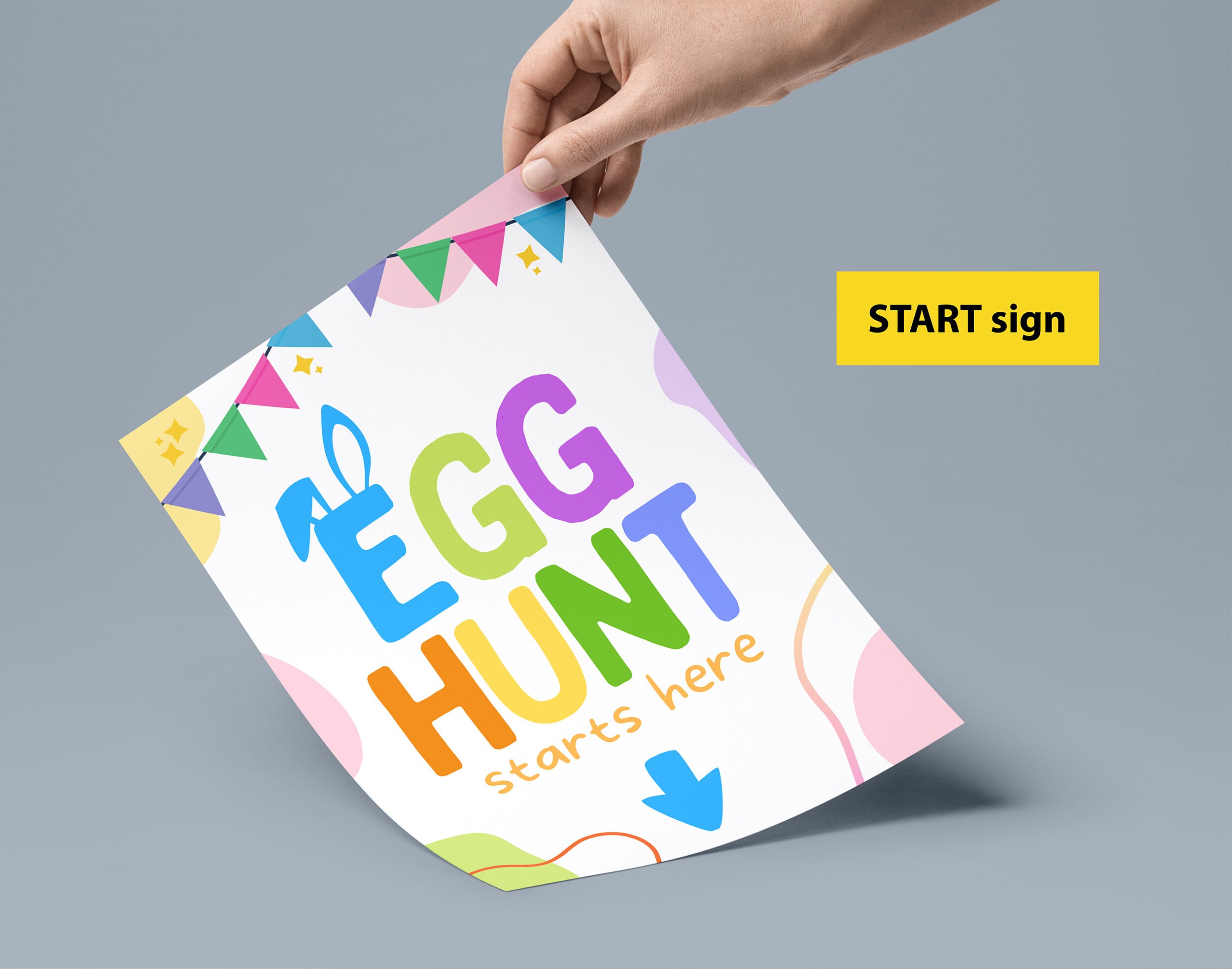Easter Egg Hunt Signs Printable, Easter Egg Hunt Yard Signs, Easter Egg ...