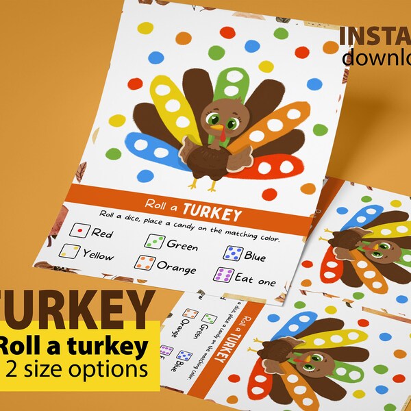 Roll a Turkey - Etsy