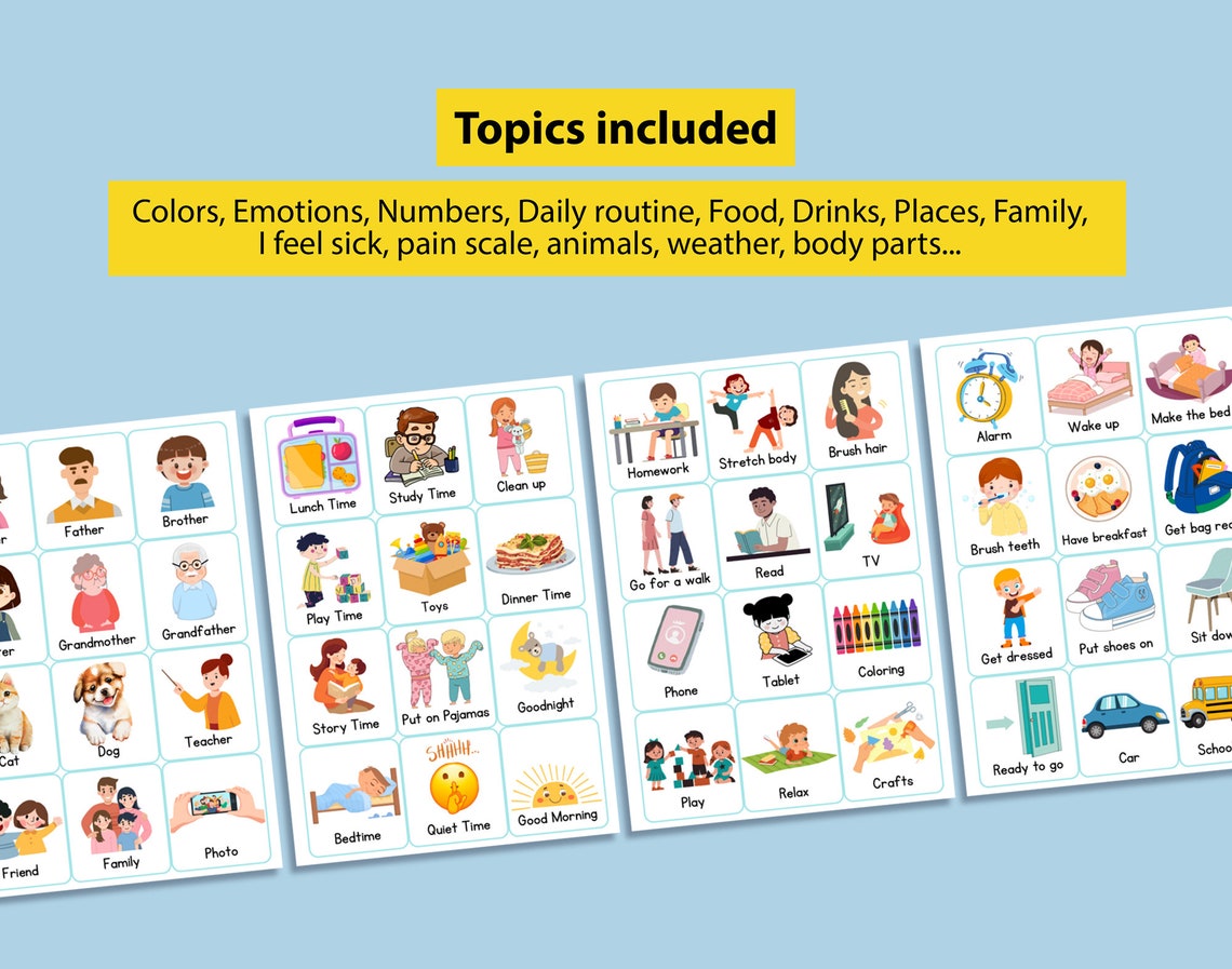 Non Verbal Communication Visual Cards Printable, Autism Communication ...