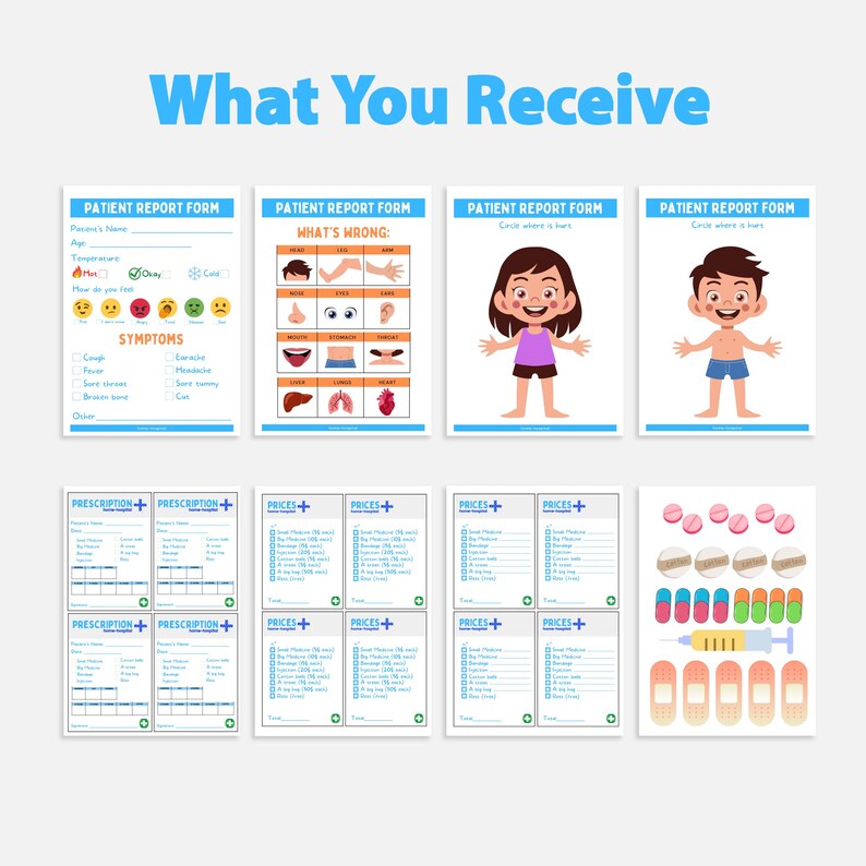 Doctor Pretend Play Printable: Kids Hospital Dramatic Play (digital ...