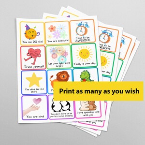 Printable Kindness Cards for Kids: Positive Affirmations, Lunchbox ...