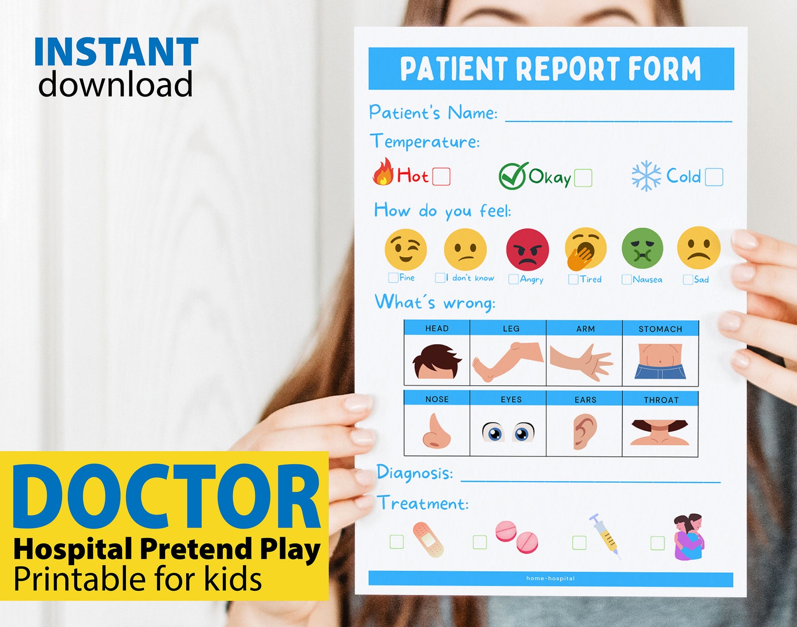 Doctors and Nurses Pretend Play Printable for Kids Doctor - Etsy