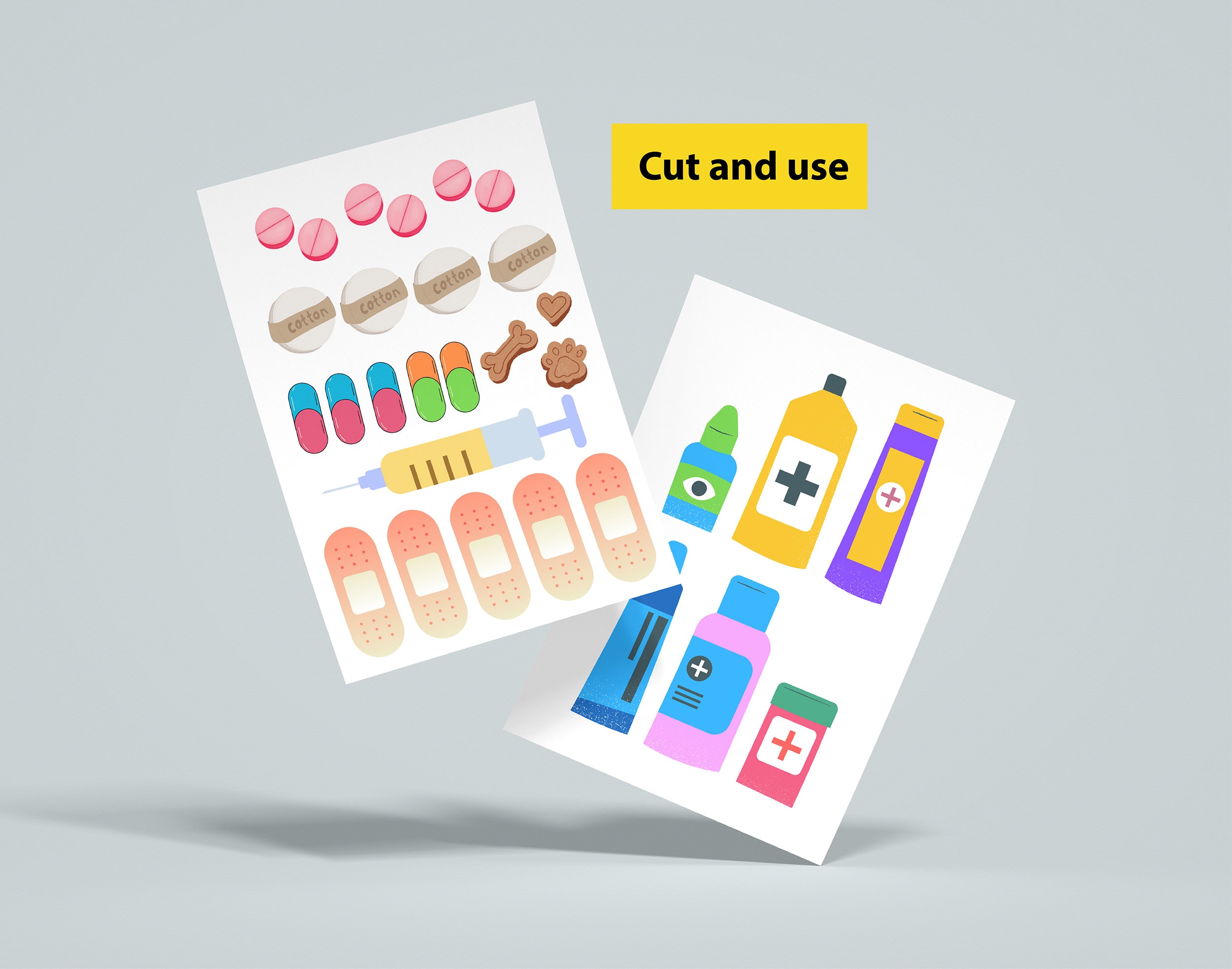 Printable Vet Clinic Dramatic Play Set: Pretend Play for Kids (A4 ...