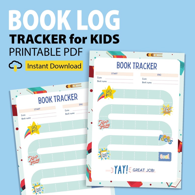Kids Reading Chart Printable, Kids Reading Tracker, Kid Book tracker ...