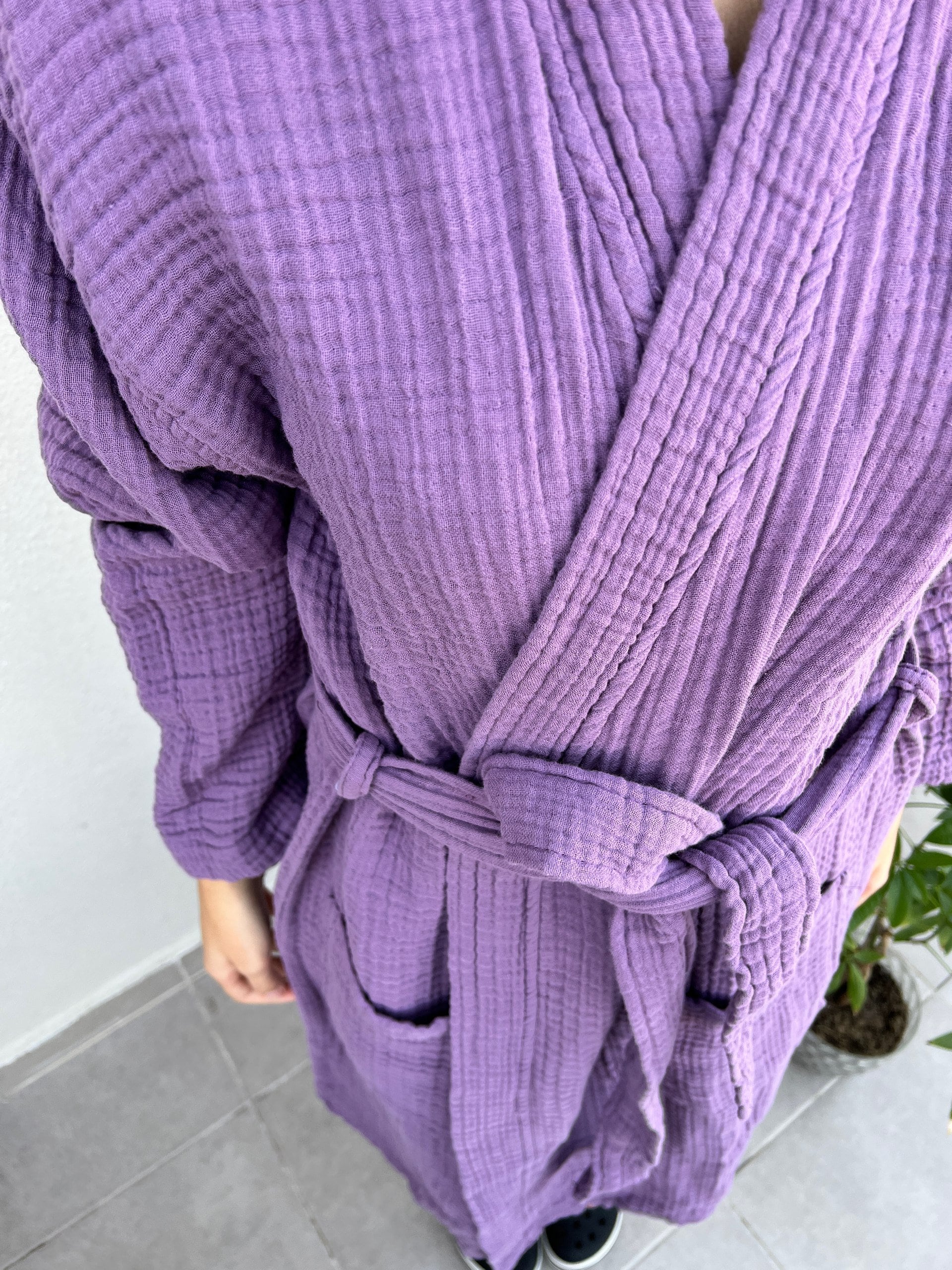 100 % Cotton 4 Layers Muslin Bathrobe Soft Organic Breathable - Etsy