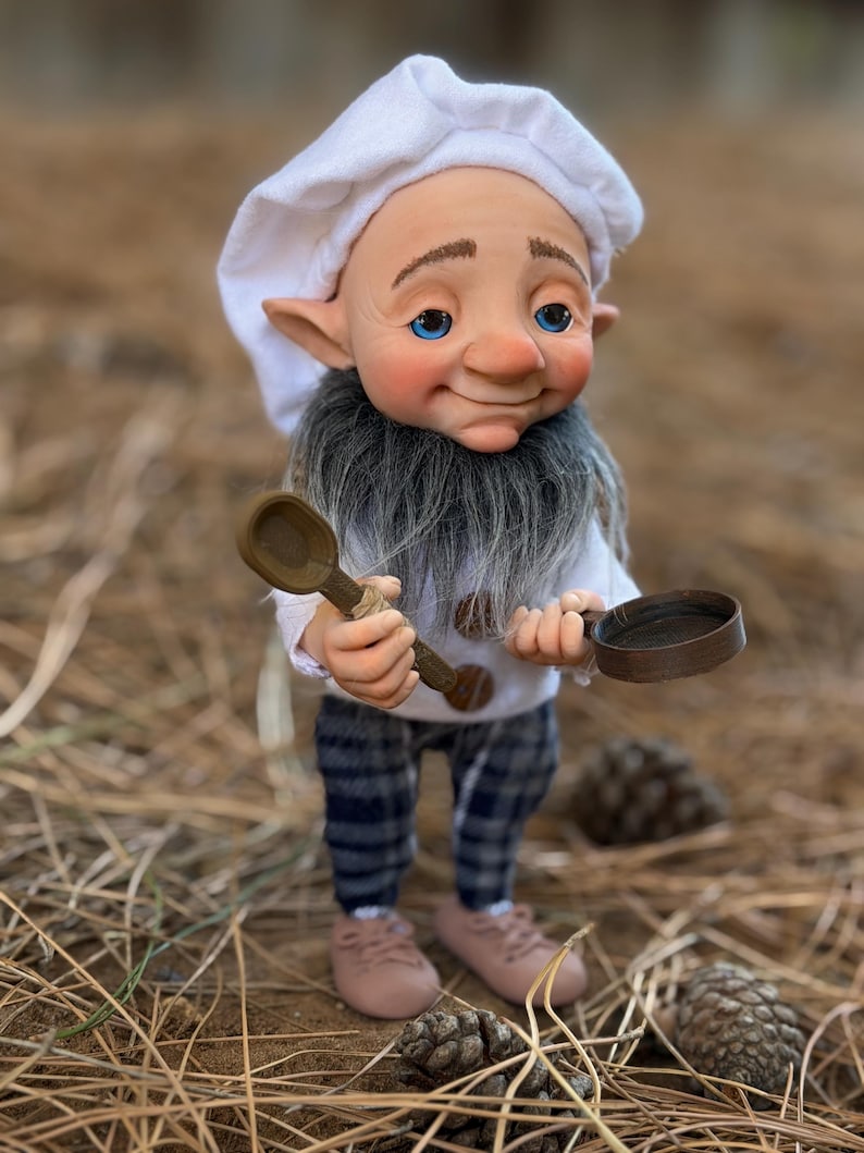 Articulated Handcrafted Elf, Forest Elf Figure, Collectible Handmade ...