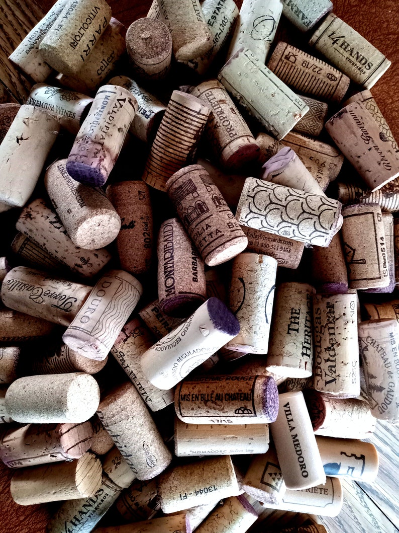 Lot of 100 Assorted Used Wine Corks for Crafts, Upcycling, Projects ...