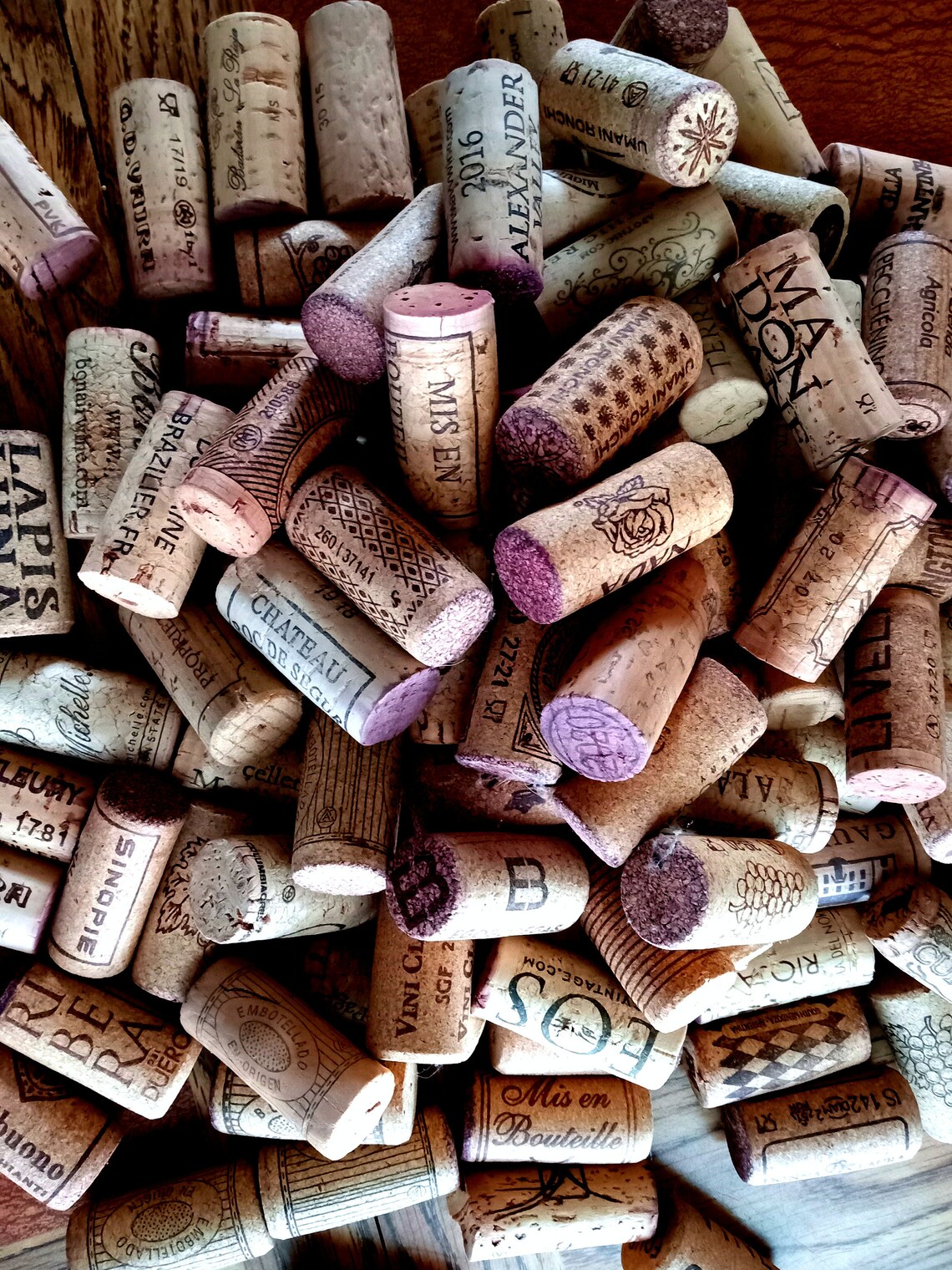 Lot of 100 Assorted Used Wine Corks for Crafts, Upcycling, Projects ...
