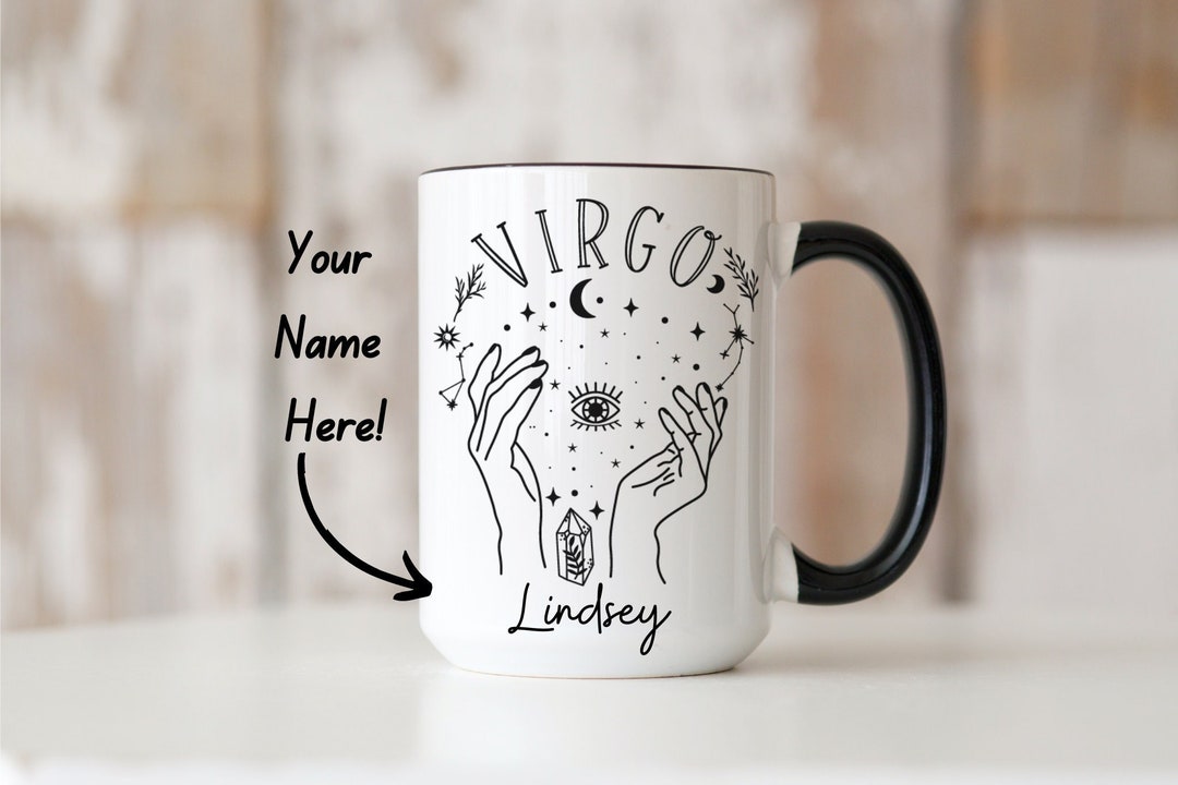 Custom Zodiac Sign Mug, 15oz, Personalized Astrology Gift, Personalized ...