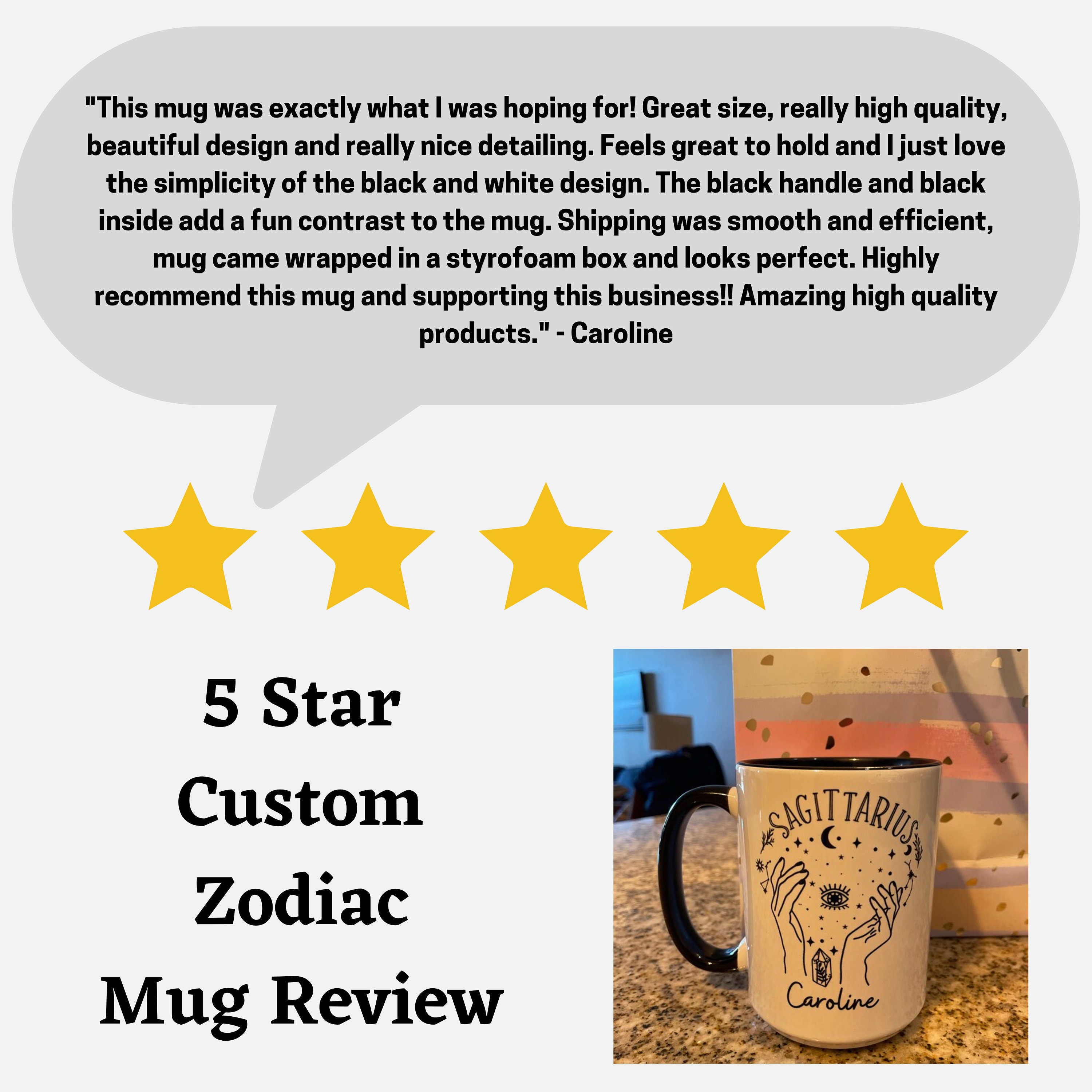 Custom Zodiac Sign Mug, 15oz, Personalized Astrology Gift, Personalized ...