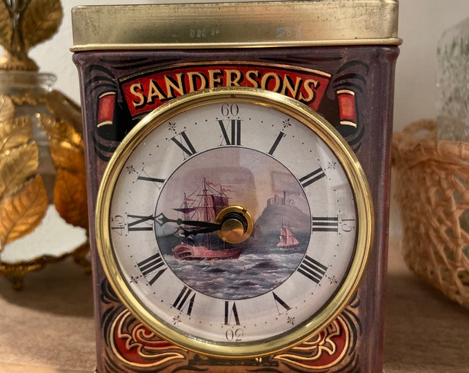 Vintage Roger Lascelles Working Clock in a Sandersons English Breakfast ...