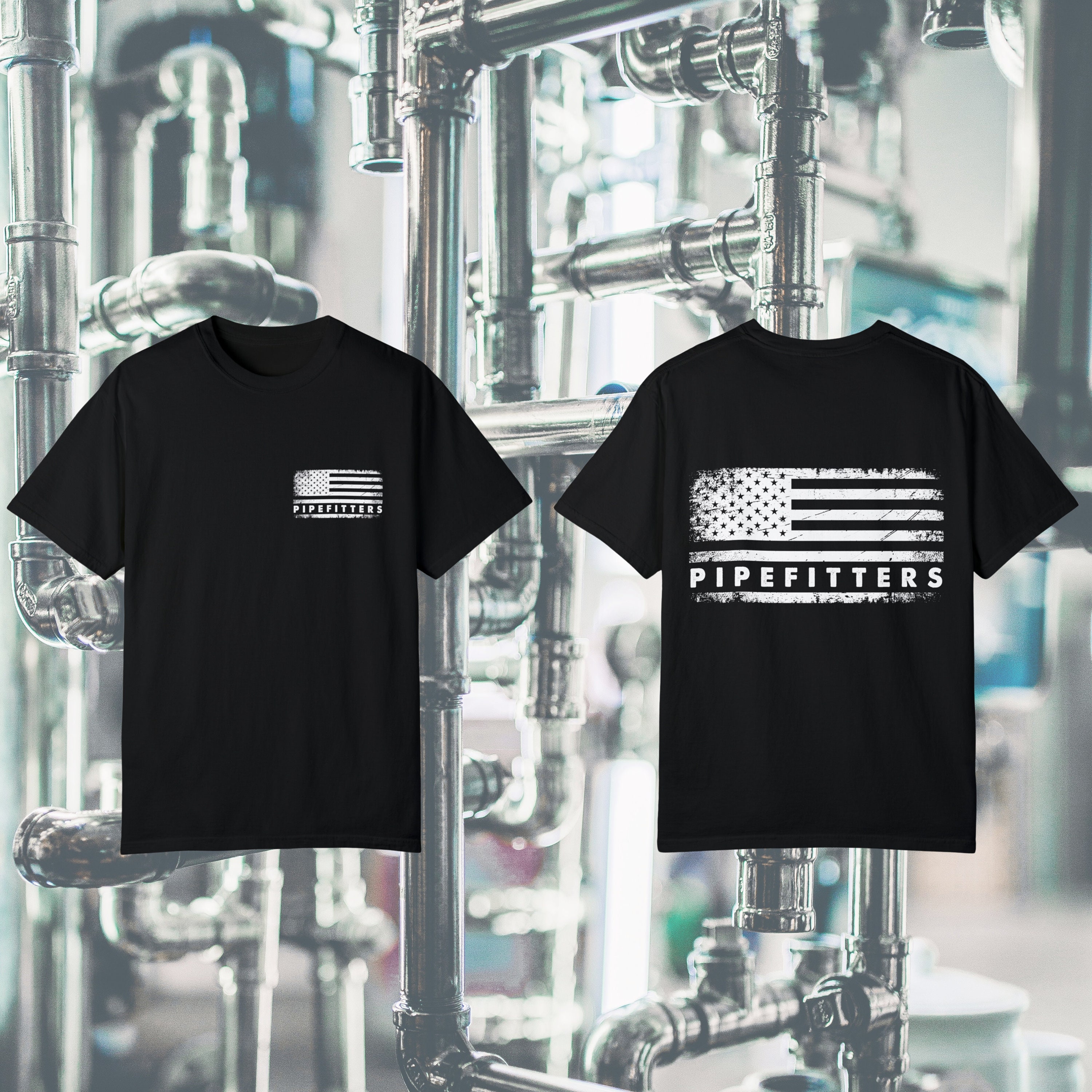 Pipefitters American Flag T-shirt, Patriotic and Stylish Apparel ...