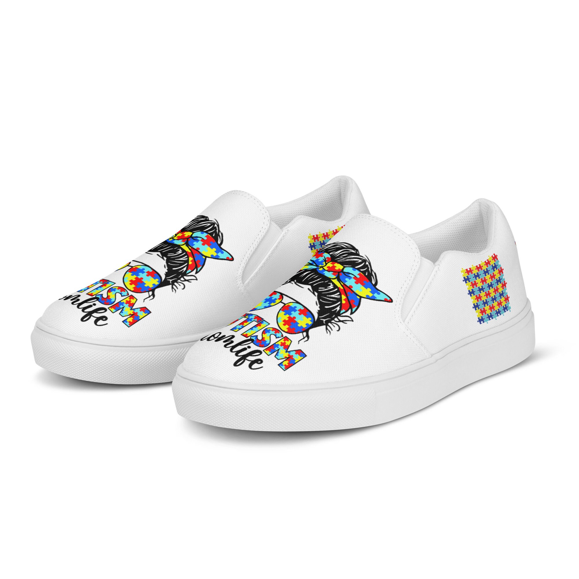 Autism Momlife Canvas Shoes, Autism Awareness, Autism Mom, Autism Messy ...